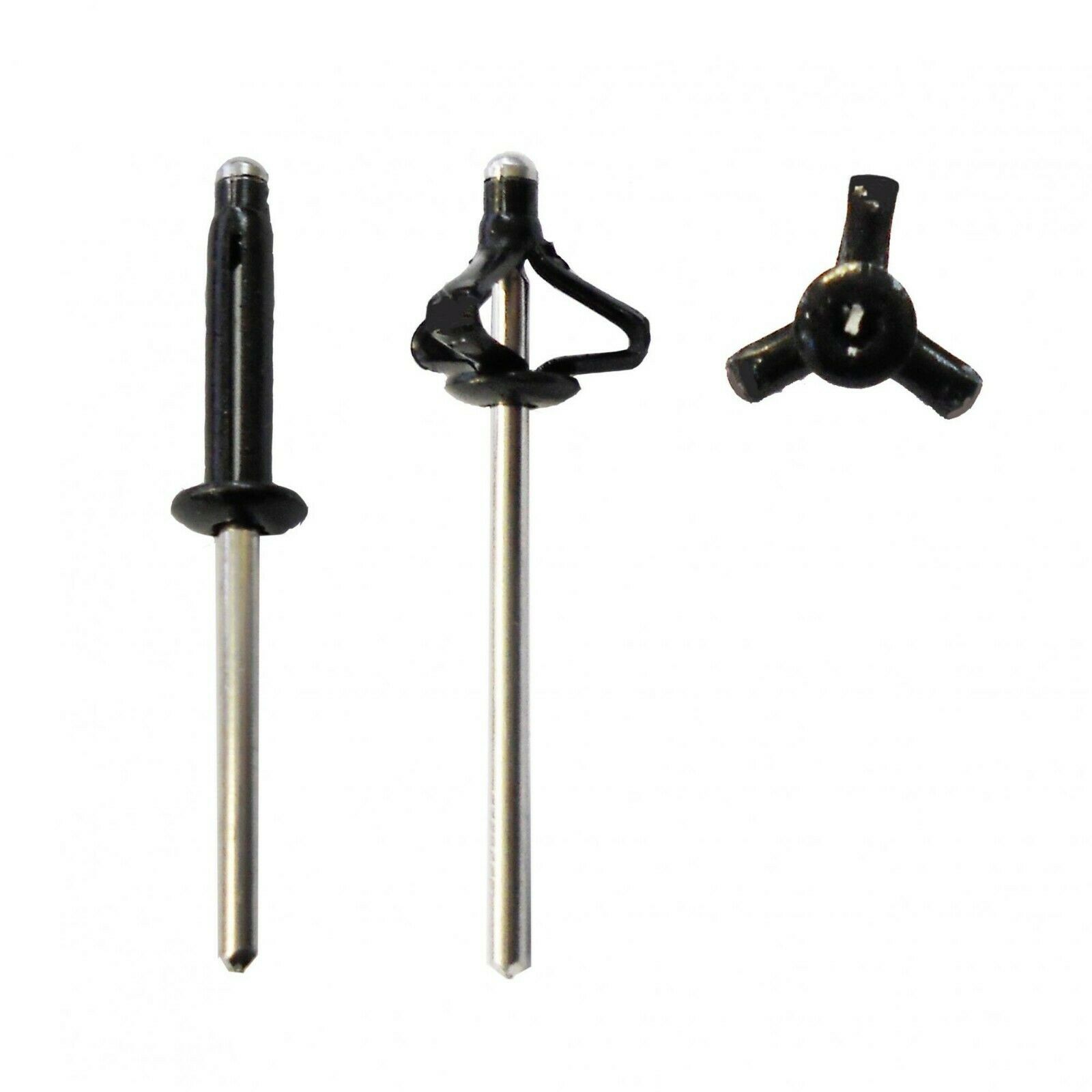 TRI FOLD BULBEX SOFT FOLD SPLIT RIVETS 4.8 X 20MM 200PKT POP RIVETS BLACK